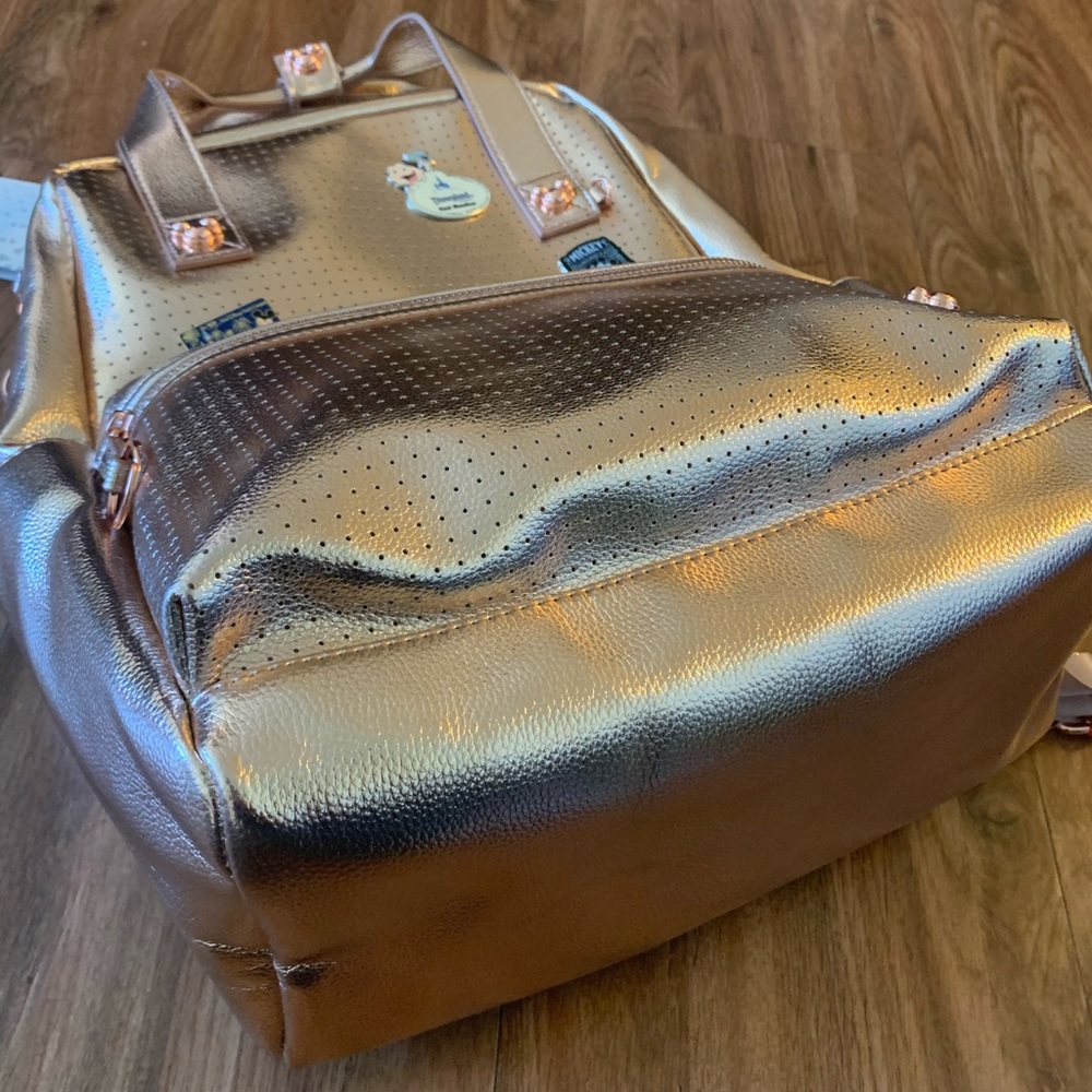 Rose Gold Mickey Mouse Icon Flair Backpack New - Gem